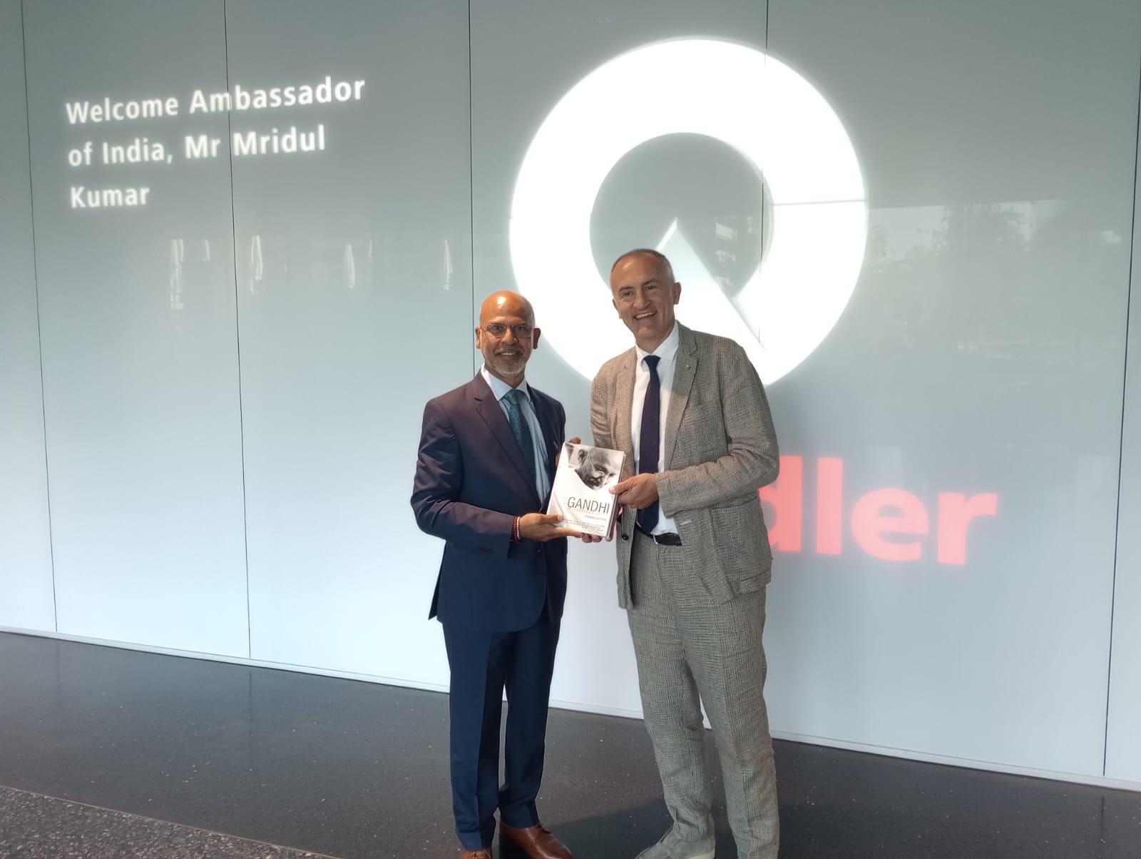 Ambassador Mridul Kumar met Mr. Silvio Napoli, Chairman and CEO ...
